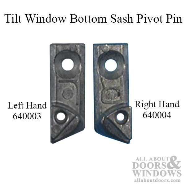 Tilt Window Pivot Pin, Bottom Sash, Zinc Diecast - Left Hand
