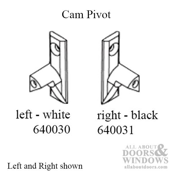 Tilt Window Cam Pivot, Black - Right