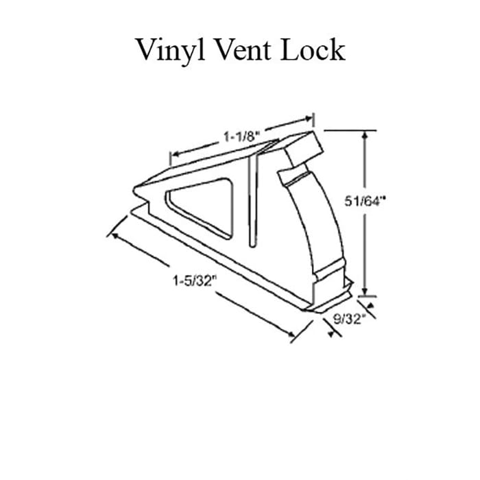 Night vent security lock used on double and single hung vinyl windows