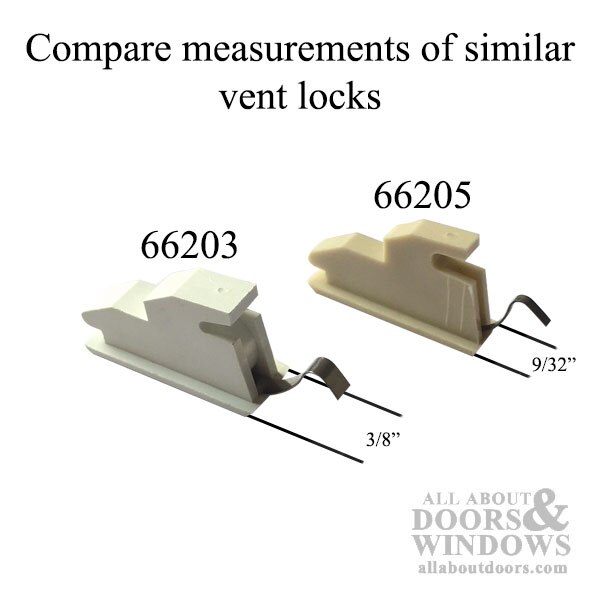 Vent Lock: Vinyl w/ metal tab