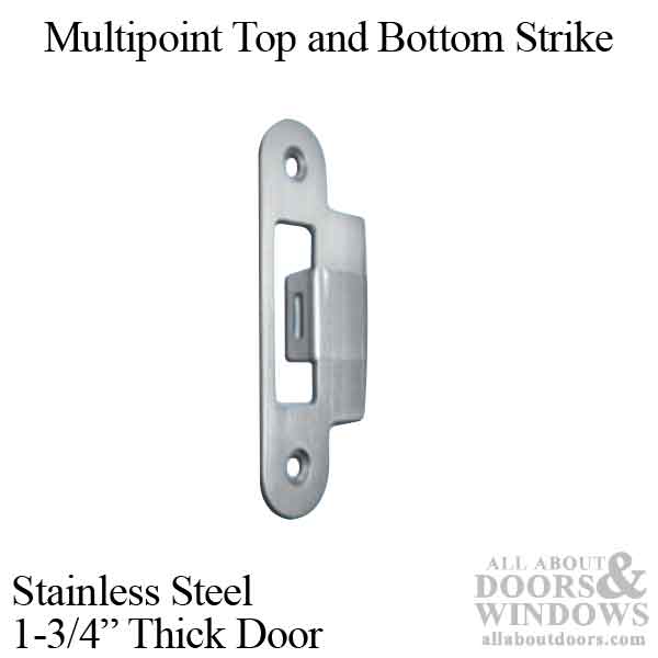 GU / Ferco Multipoint Top and Bottom Strike for 1-3/4 Thick Door - SS