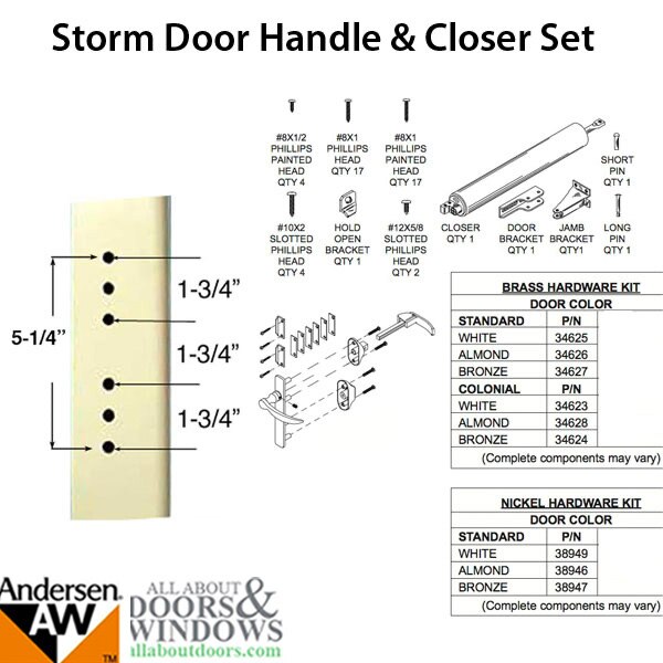 Blemished Andersen/ Emco Storm Door Hardware Kit