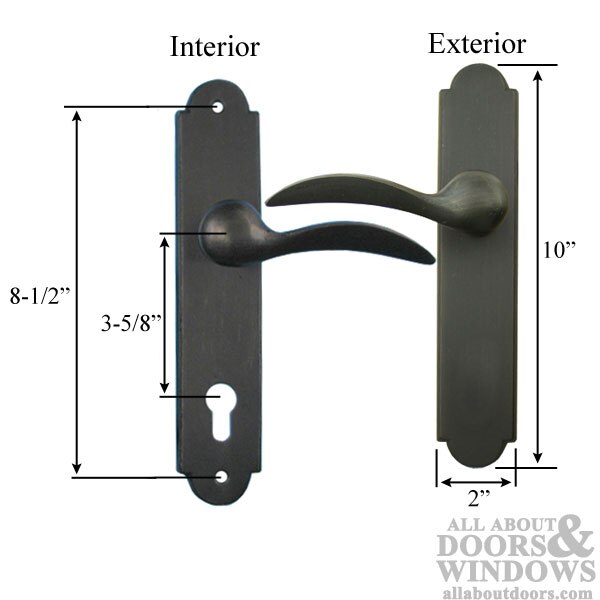 Durango Handleset for Non-Keyed Hoppe / Peachtree / Weathershield Door ...