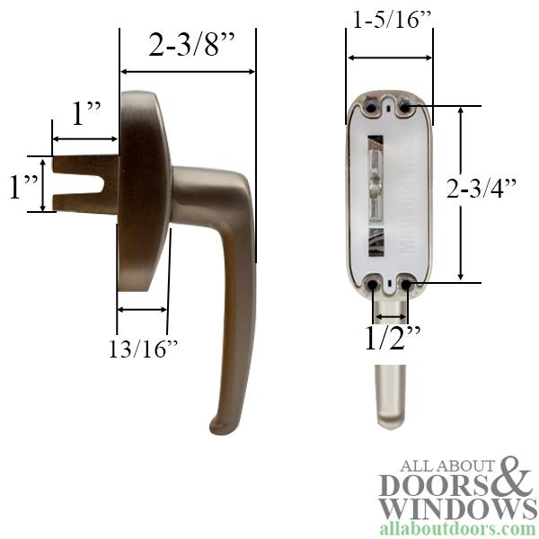 Multipoint Tilt Turn Casement Window Fork Handle, Non-keyed